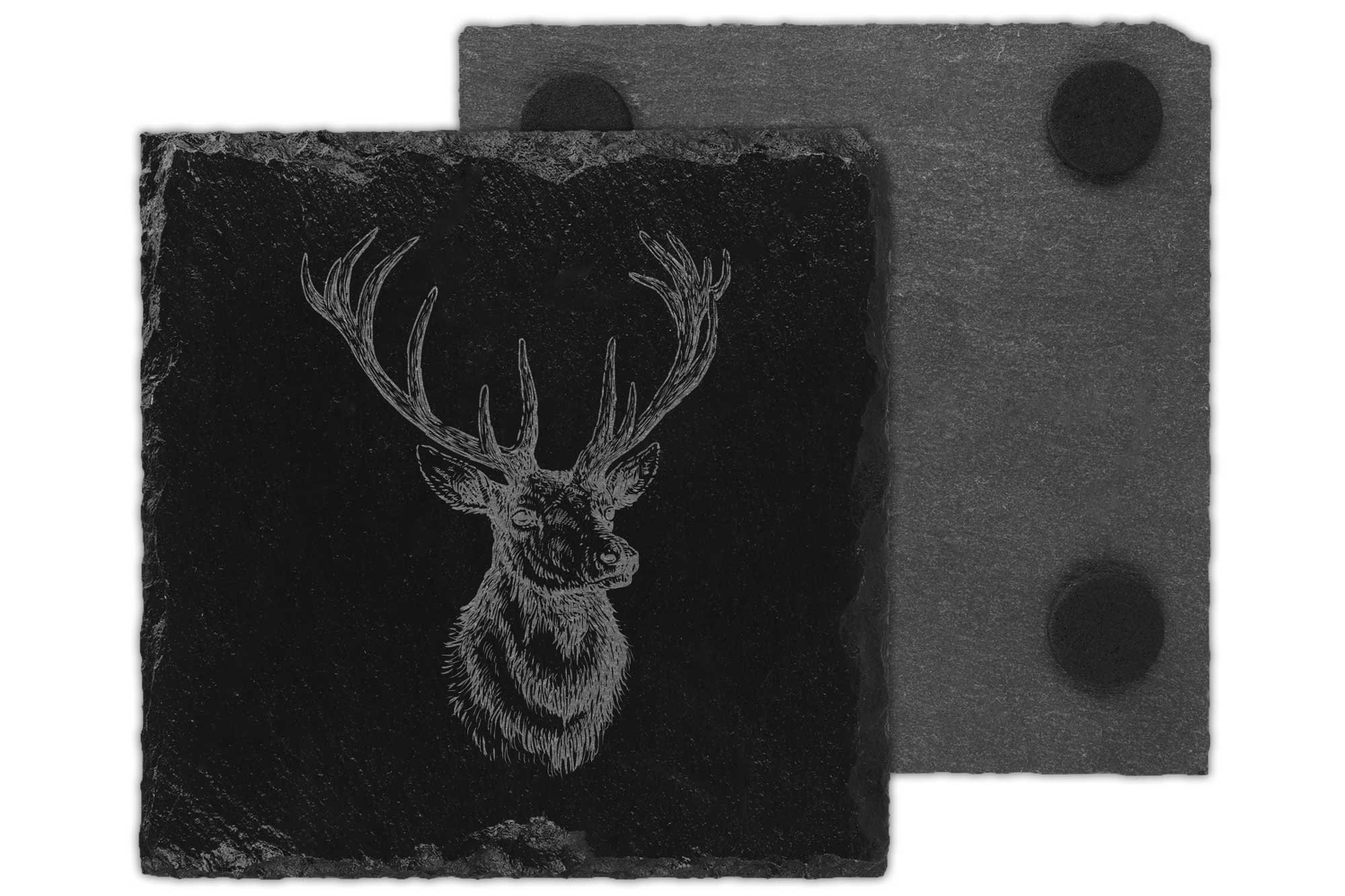Stag Design Whiskey Glass Set - Etsy