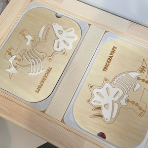 FLISAT/ TROFAST Dinosaur Sorting Table Insert. Sensory Play Table. IKEA ...