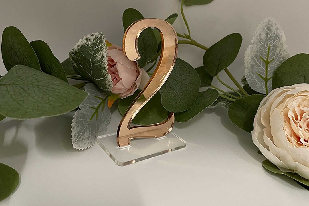 Wedding Table Numbers | Acrylic Table Decoration | Gold Table Number ...