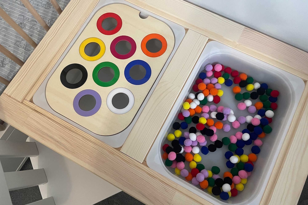 FLISAT/ TROFAST Colour Sorting Table Insert. Sensory Play Table. IKEA ...