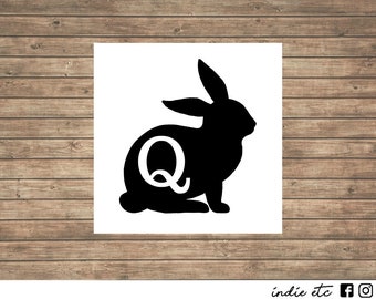 Rabbit wall decal | Etsy