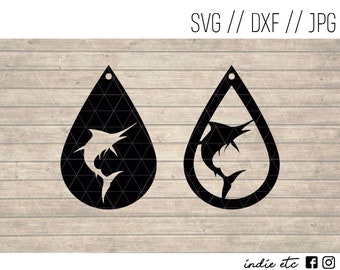 Earring Digital Art File svg Dxf Jpeg Perfect for Leather | Etsy