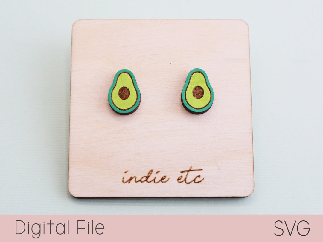 Avocado Earring SVG Digital File (stud Laser Cut File) - Etsy