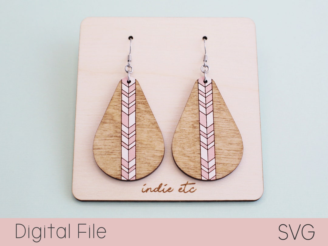 Teardrop Tribal Earring SVG Digital File (dangle Laser Cut File) - Etsy