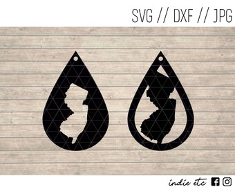 Earring Digital Art File svg Dxf Jpeg Perfect for Leather | Etsy