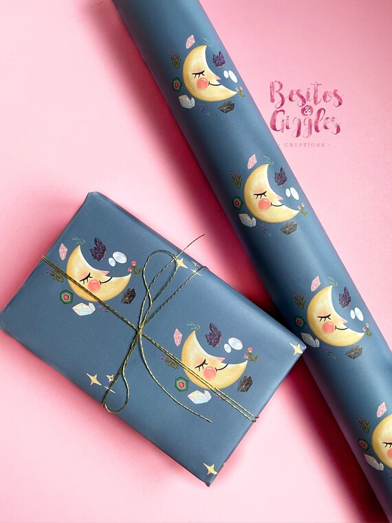 Crystal Magic Wrapping Paper/moon Wrapping Paper/ Crystals - Etsy