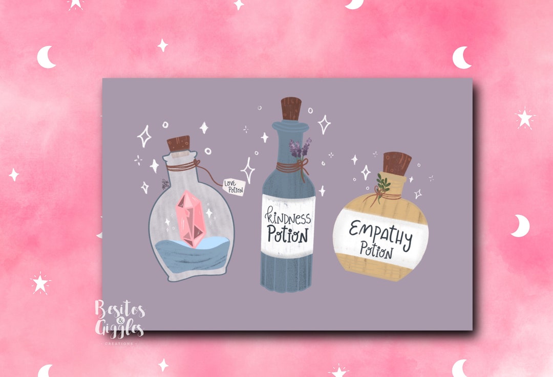 Potion Bottles/witch’s Potions/ Essential Potions/ Empathy Kindness and ...