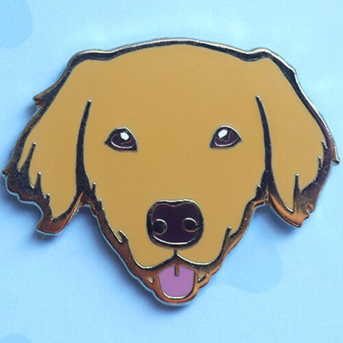 Golden Retriever Hard Enamel Good Dog Dogs Pin Metal Badge - Etsy