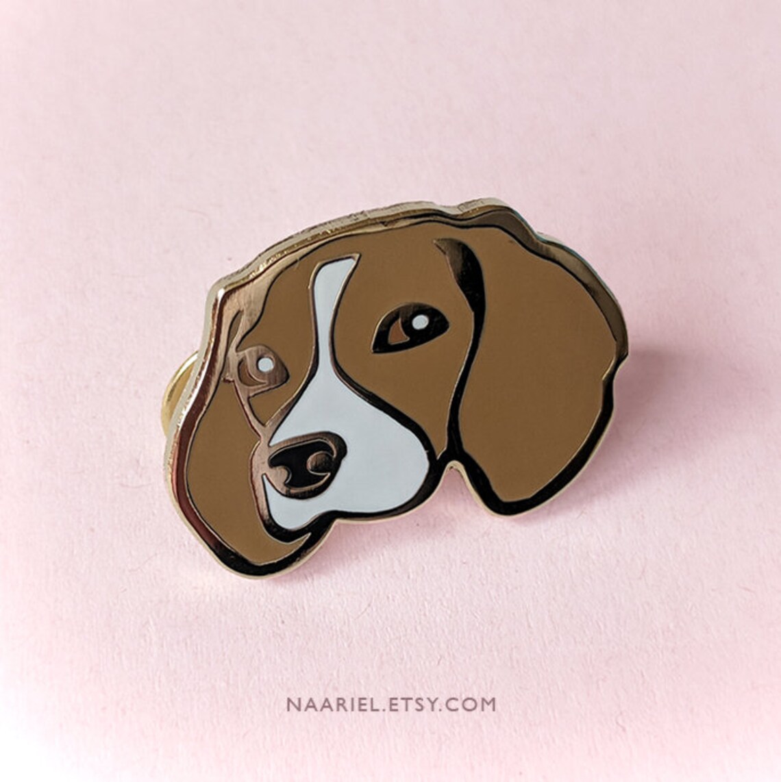 Beagle Hard Enamel Pin Cute Good Dog Badge Metal Pet | Etsy