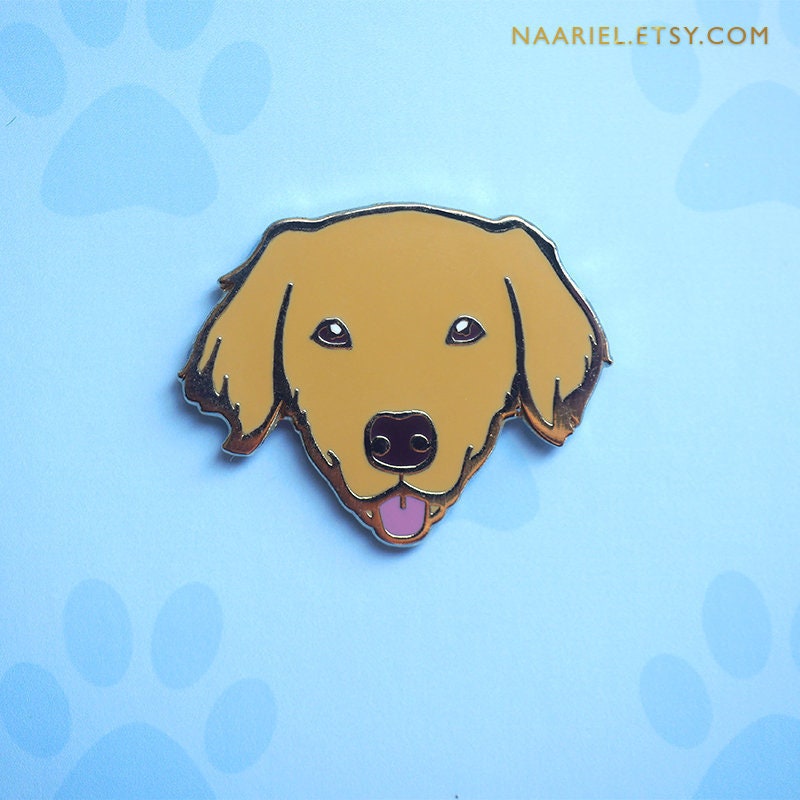 Golden Retriever Hard Enamel Good Dog Dogs Pin Metal Badge | Etsy
