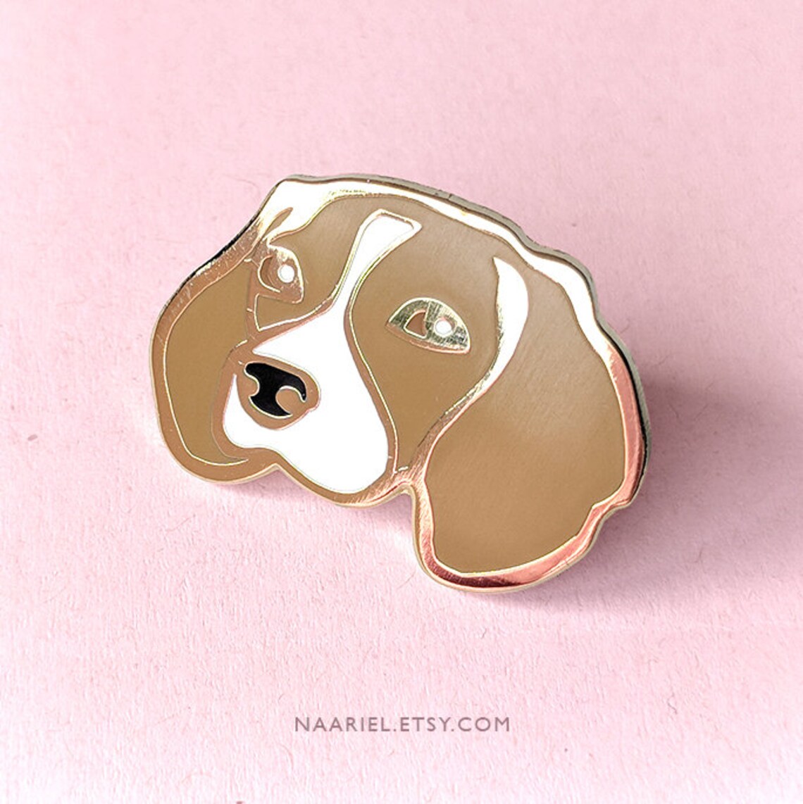 Beagle Hard Enamel Pin Cute Good Dog Badge Metal Pet | Etsy