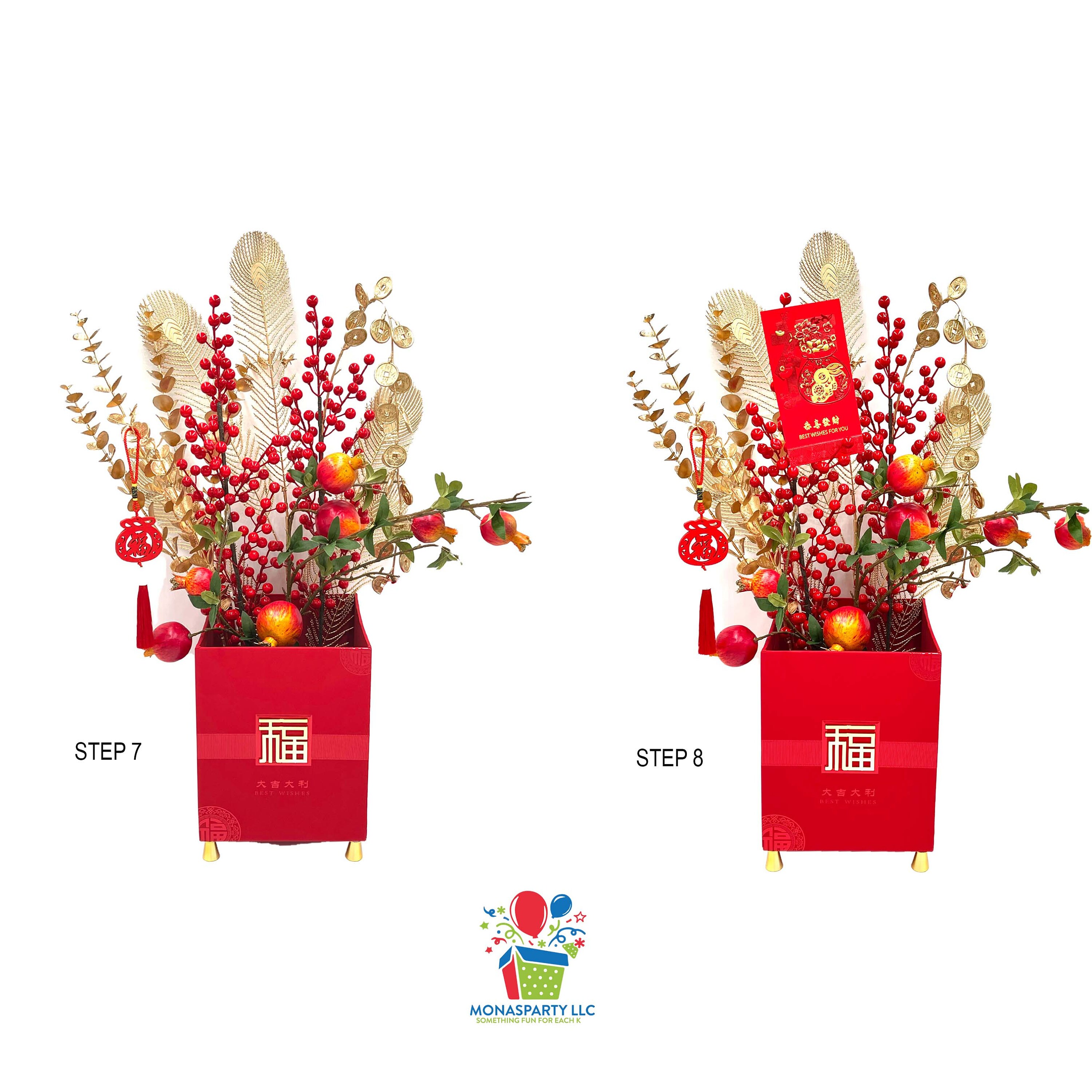 DIY Chinese New Year Lunar New Year Indoor Decoration Artificial Flower ...