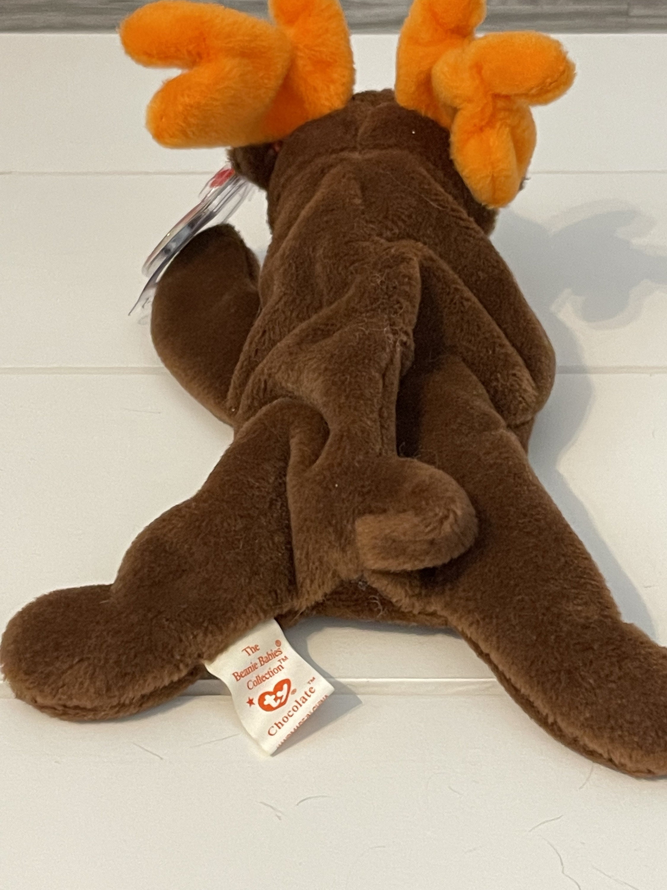 1993 TY Beanie Baby Rare CHOCOLATE Moose PVC 4015 - Etsy