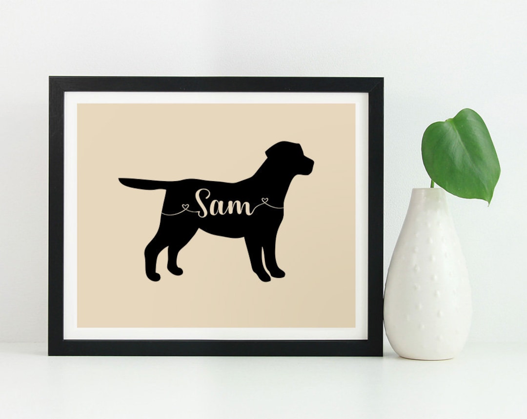 Yellow Labrador Art Print, Custom Yellow Labrador Gift, Yellow Labrador ...