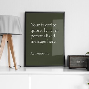 Custom Quote Print, Custom Text Print, Quote Canvas, Personalized Quote ...