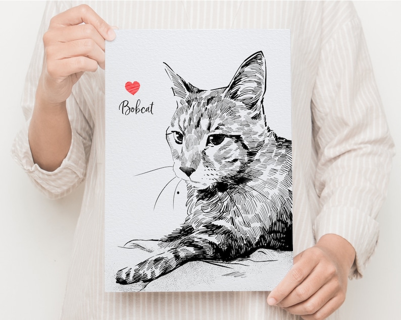 Custom cat canvas cat portrait cat canvas cat painting cat | Etsy