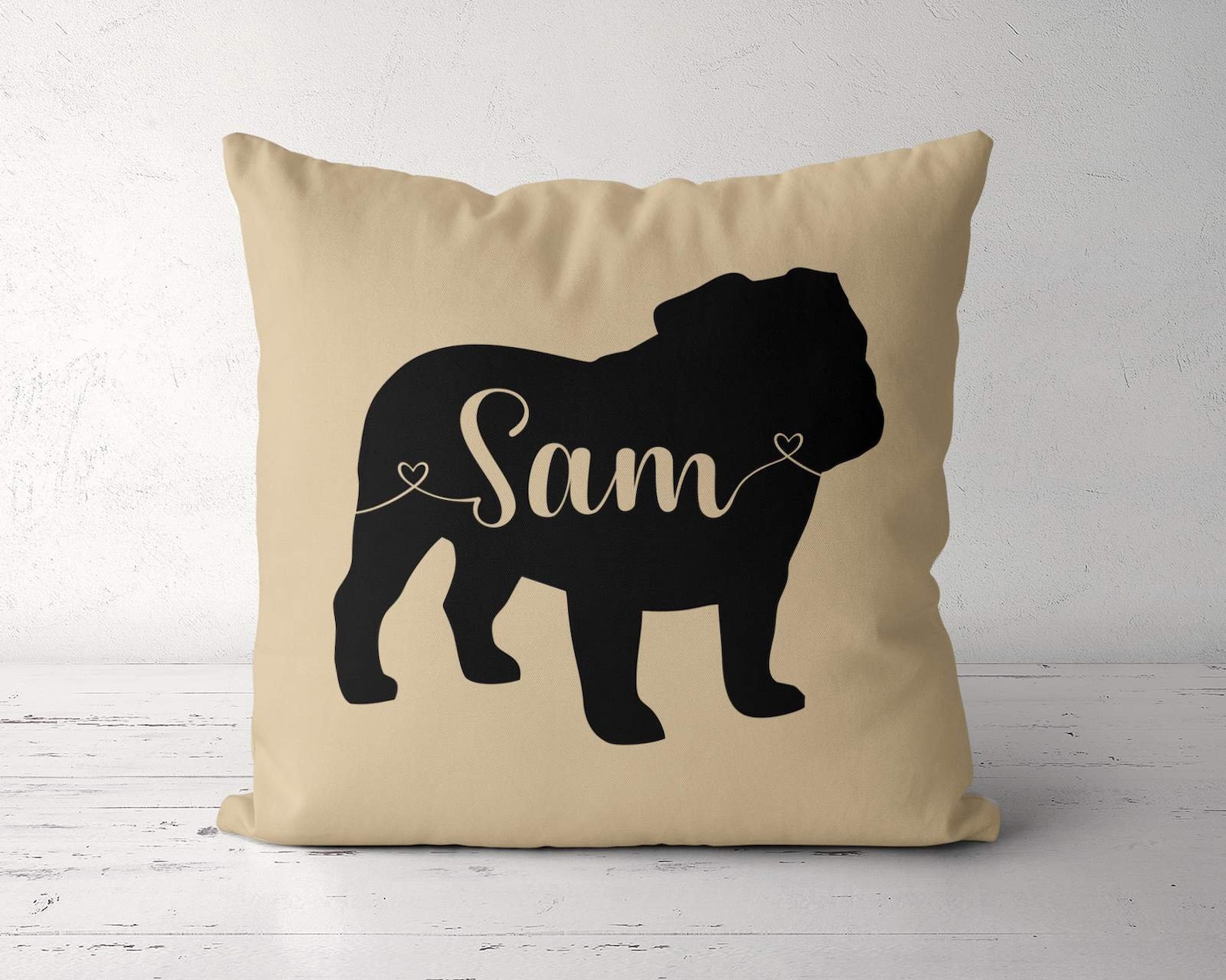 Custom English Bulldog Pillow, Personalized Bulldog Pillow Case ...