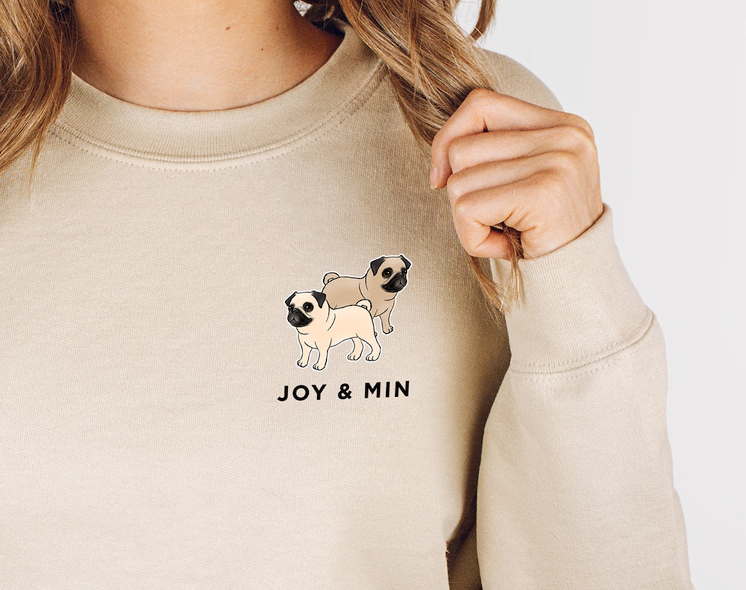 Pug Sweatshirt, Pug Sweatshirt Gift, Custom Pug Sweatshirt ...