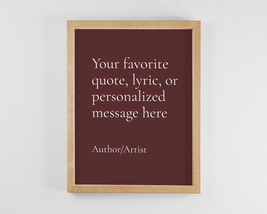 Custom Quote Print, Custom Text Print, Quote Canvas, Personalized Quote ...