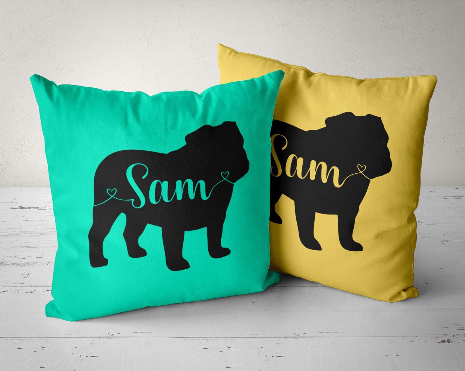 Custom English Bulldog Pillow, Personalized Bulldog Pillow Case ...
