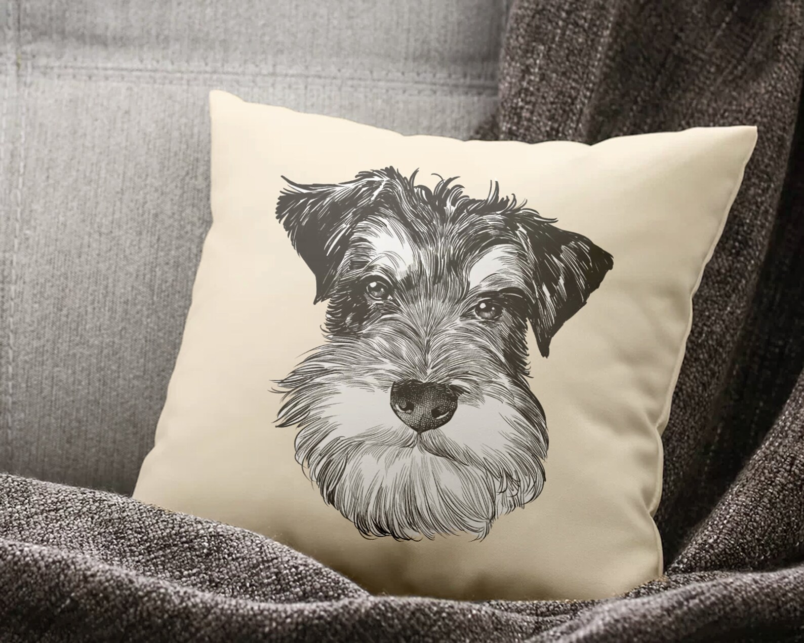 Miniature Schnauzer Pillow Schnauzer Gift Schnauzer Home | Etsy