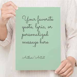 Custom Quote Print, Custom Text Print, Quote Canvas, Personalized Quote ...