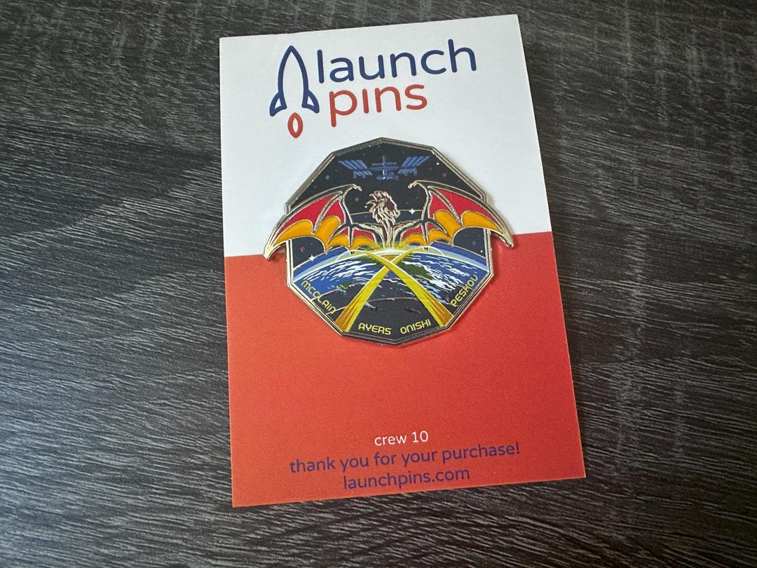 NASA Crew-10 USCV-10 Mission Patch Hard Enamel Pin - Etsy