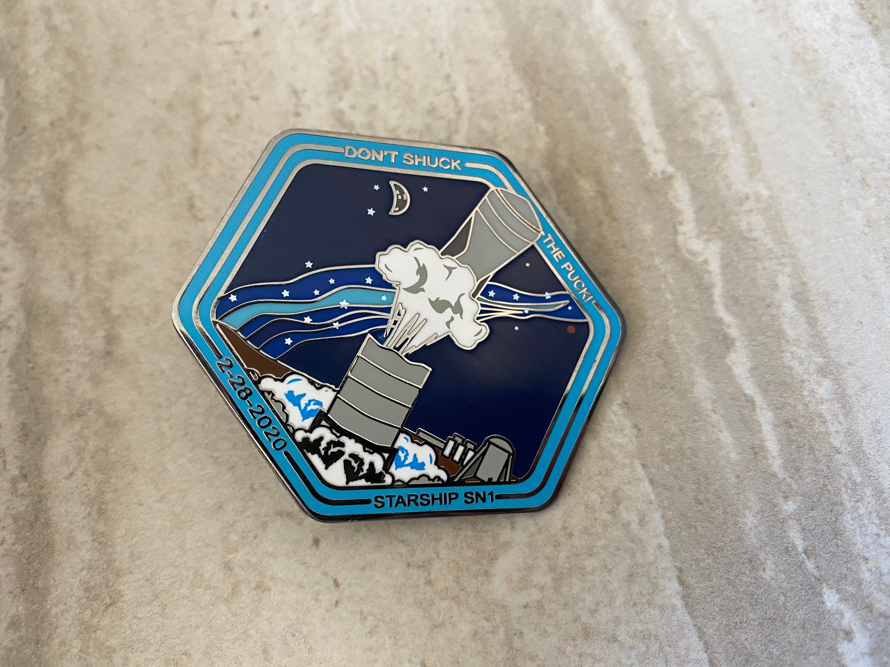 Starship SN1 Commemorative Mission Patch Pin | Etsy