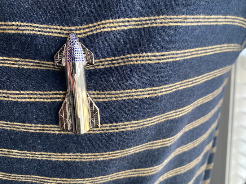 Starship 3D Enamel Pin - Etsy