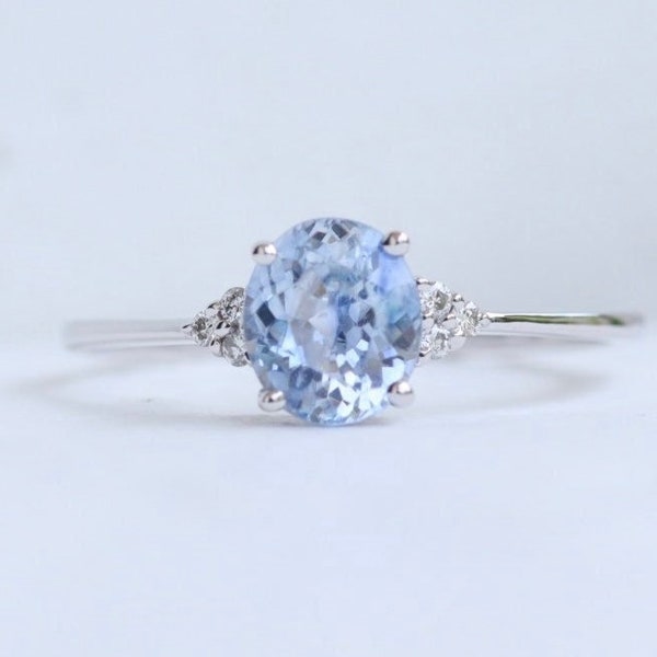 Ice Blue Ring - Etsy