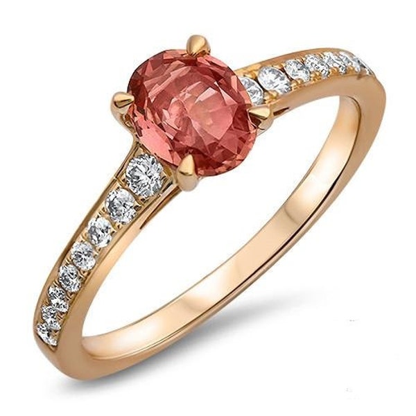Padparadscha Sapphire Ring - Etsy