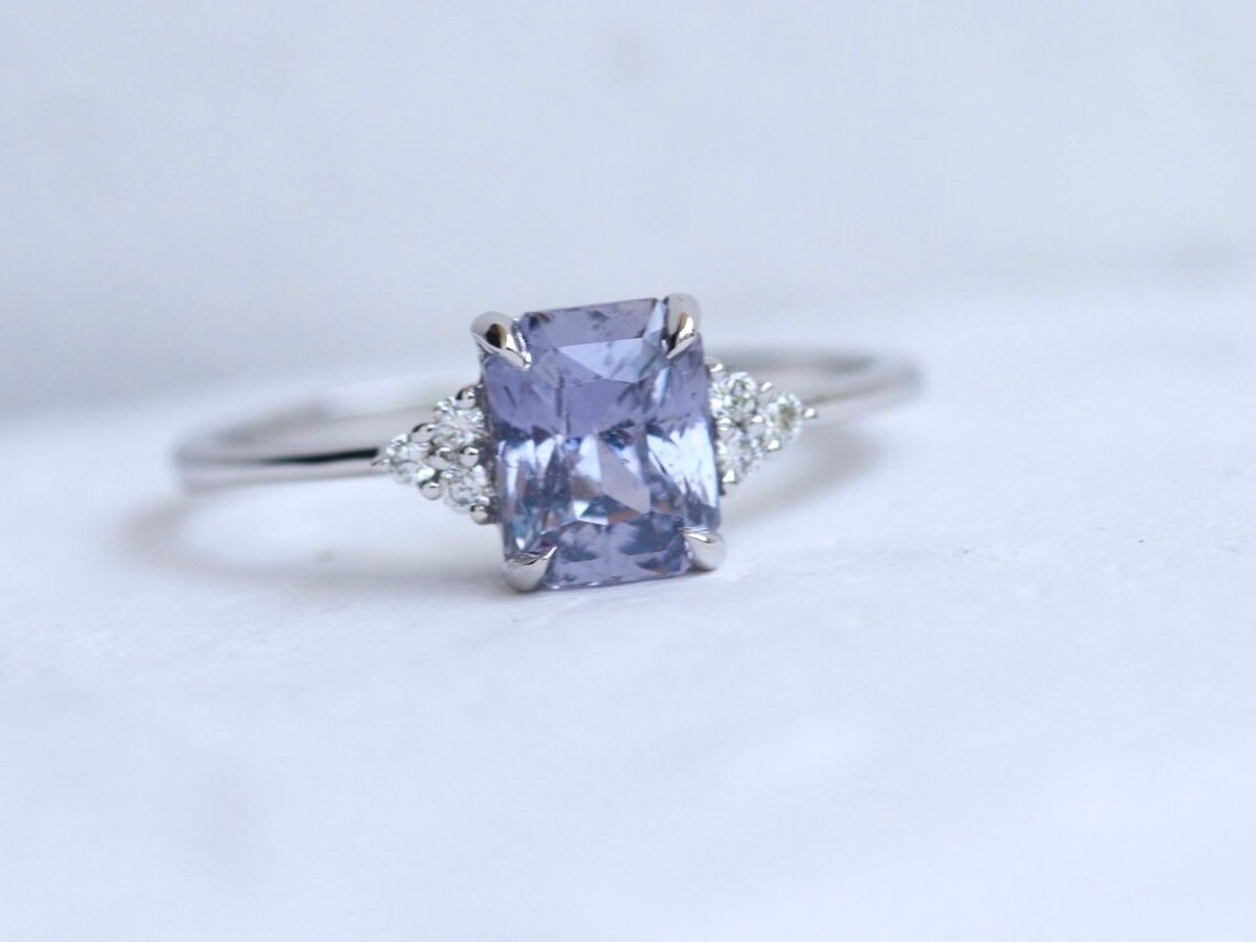 Lavender Sapphire Engagement Ring Sapphire Engagement Ring - Etsy