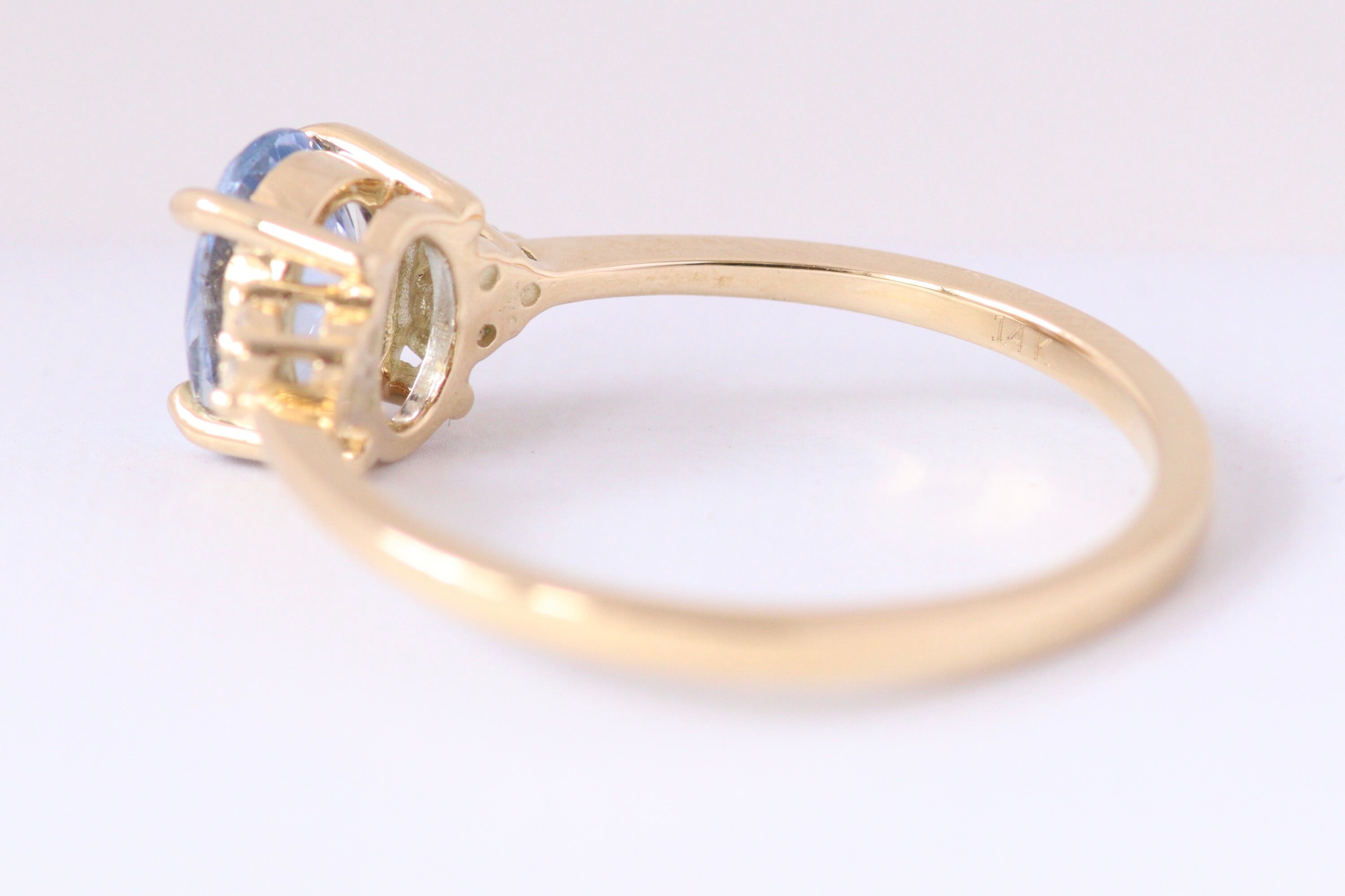 Ice Blue Sapphire Engagement Ring Light Blue Sapphire Ring - Etsy