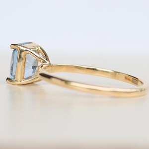 Ice Blue Sapphire Engagement Ring, Light Blue Gray Sapphire Ring 14k ...