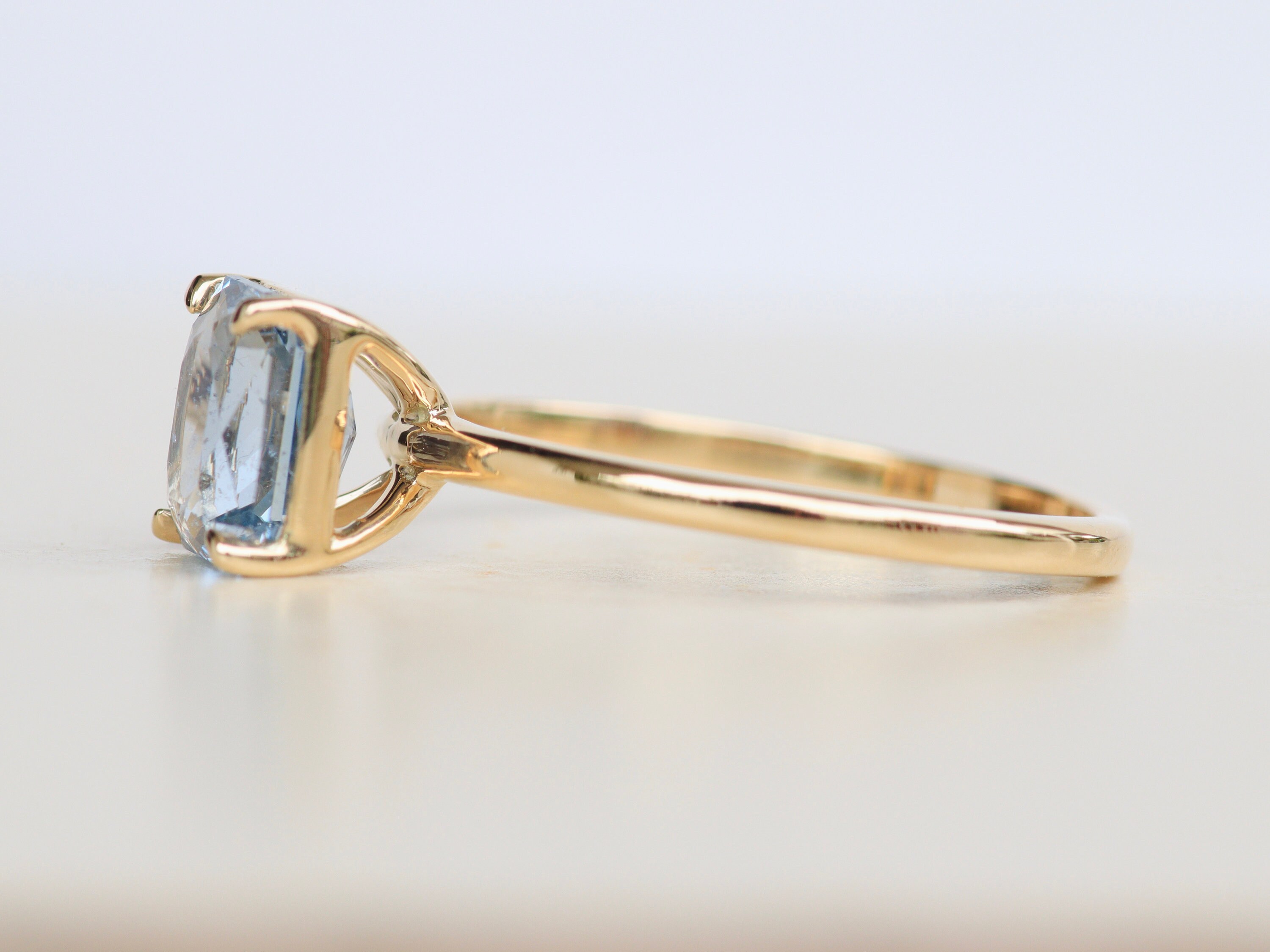 Ice Blue Sapphire Engagement Ring Light Blue Gray Sapphire - Etsy