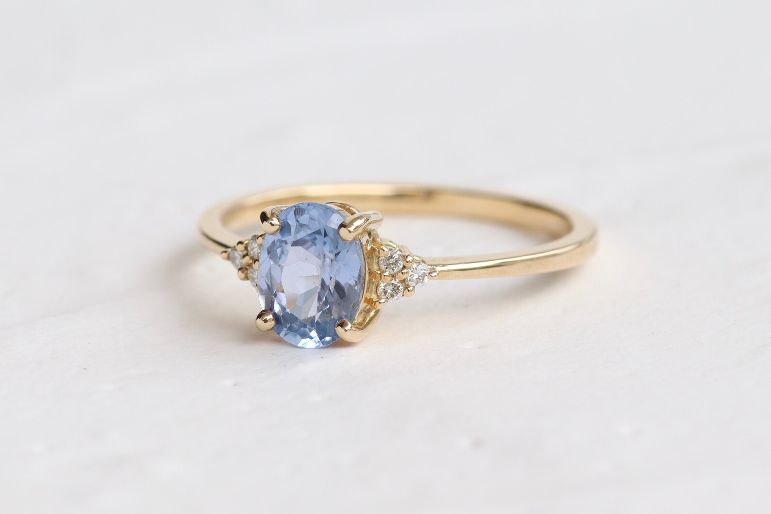 Ice Blue Sapphire Engagement Ring Light Blue Sapphire Ring - Etsy
