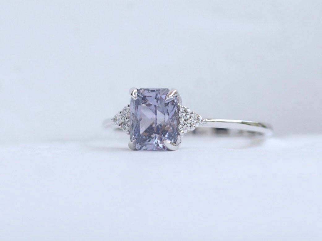 Lavender Sapphire Engagement Ring Sapphire Engagement Ring - Etsy