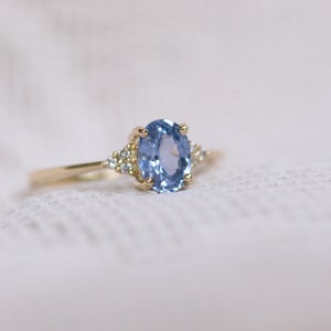 Ice Blue Sapphire Engagement Ring Light Blue Sapphire Ring | Etsy