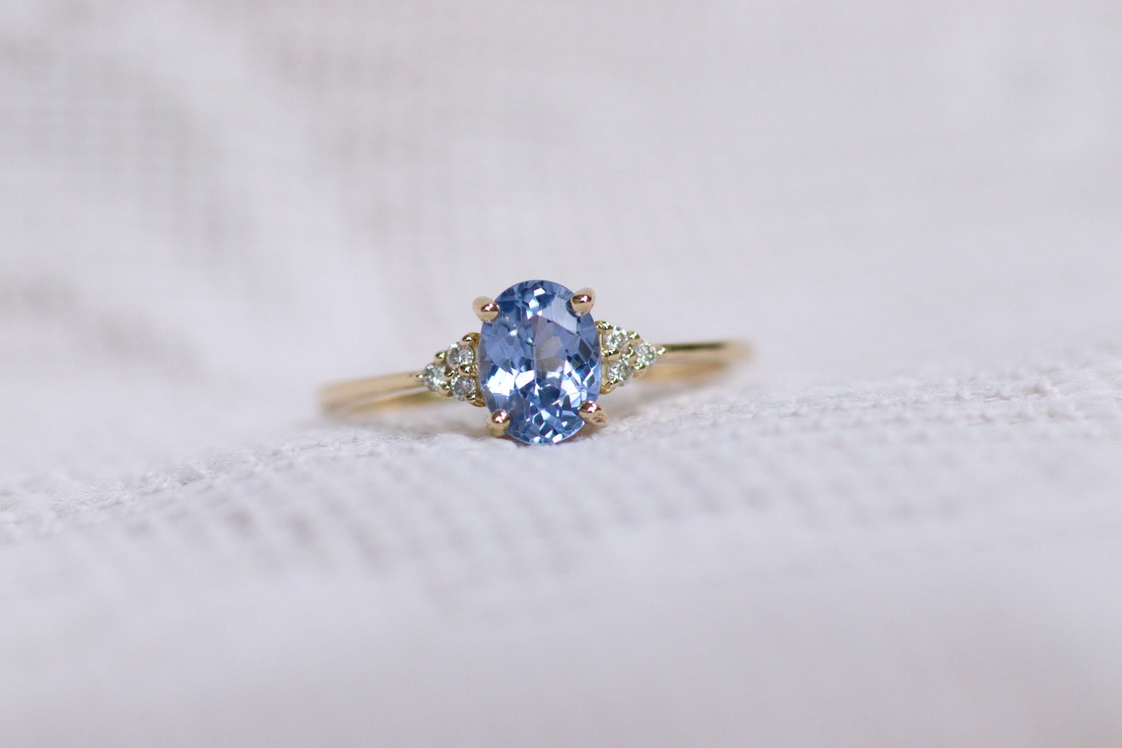 Ice Blue Sapphire Engagement Ring Light Blue Sapphire Ring | Etsy