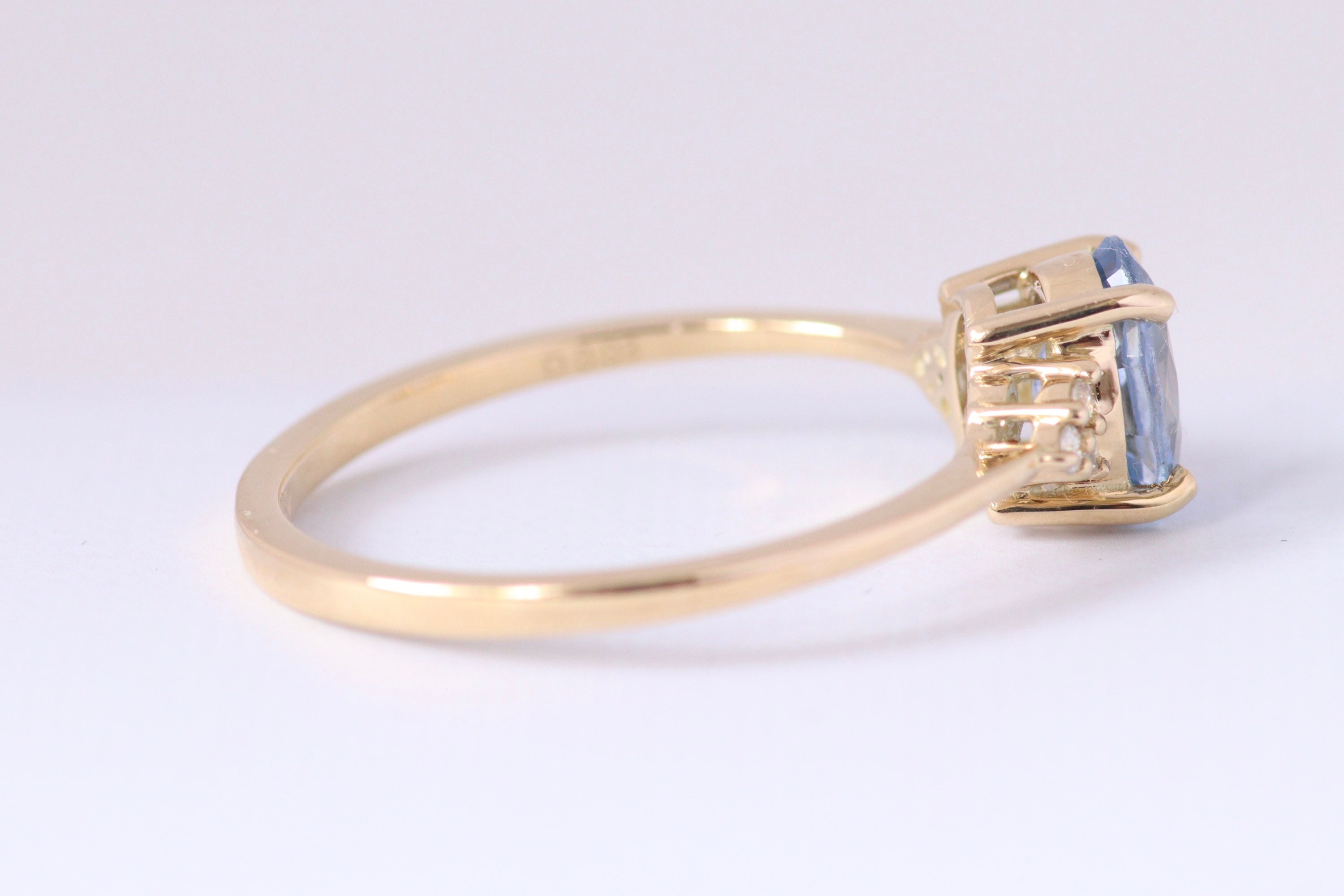 Ice Blue Sapphire Engagement Ring Light Blue Sapphire Ring - Etsy