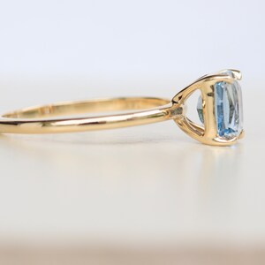 Ice Blue Sapphire Engagement Ring, Light Blue Gray Sapphire Ring 14k ...