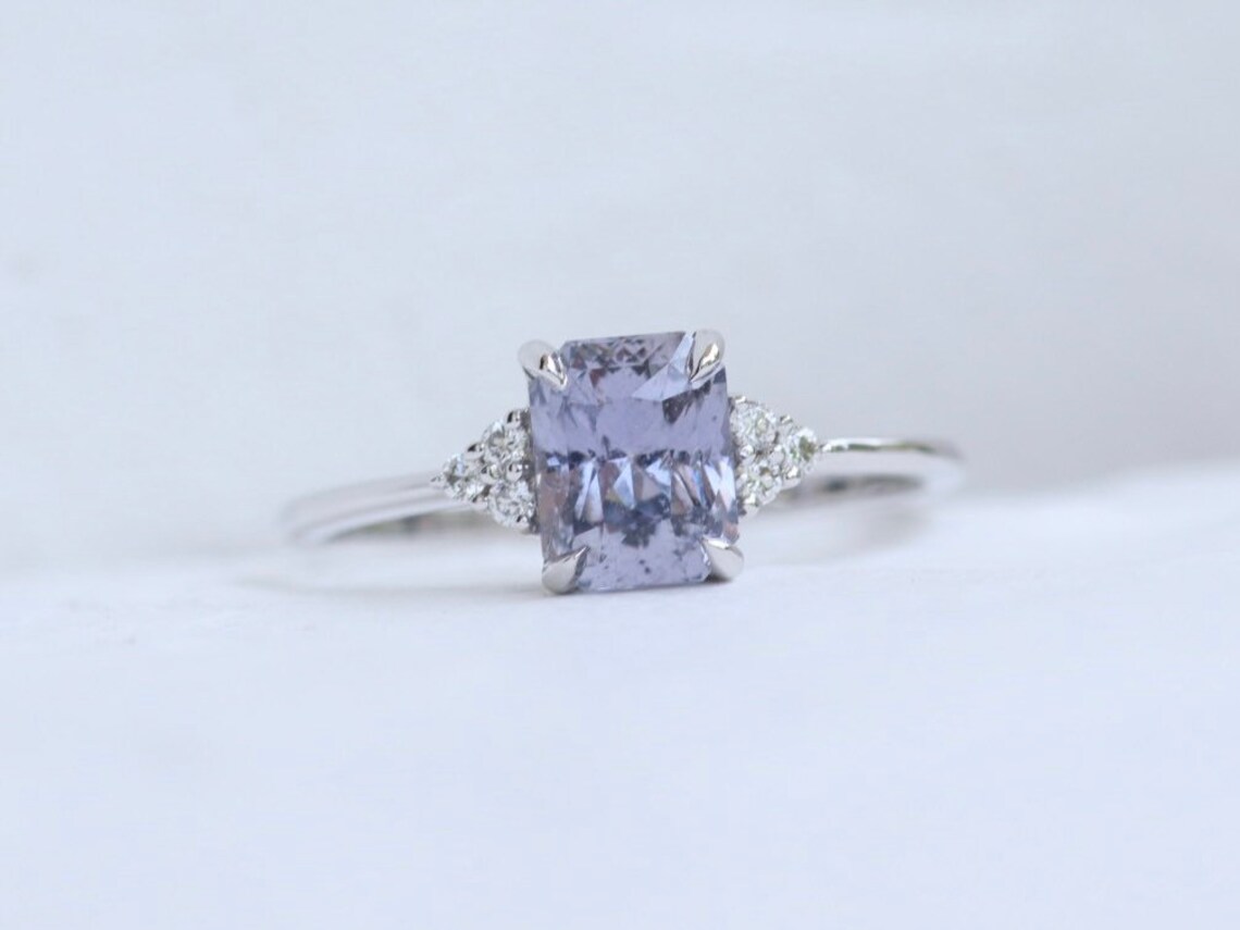 Lavender Sapphire Engagement Ring Sapphire Engagement Ring - Etsy