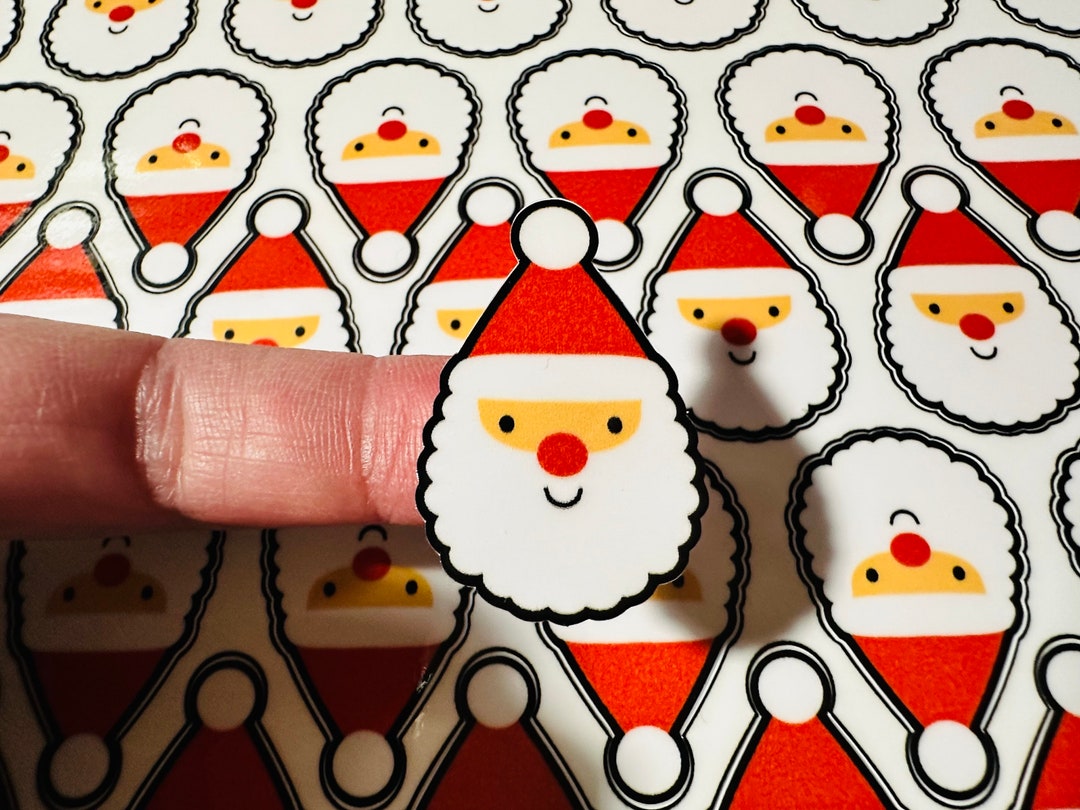Santa Sticker Sheet-49 Stickers - Etsy