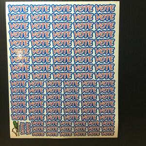 Vote Sticker Sheet - 102 Stickers - Etsy