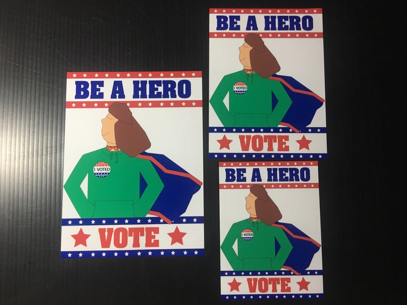 Be a Hero VOTE Sticker, Vinyl Decal - Etsy