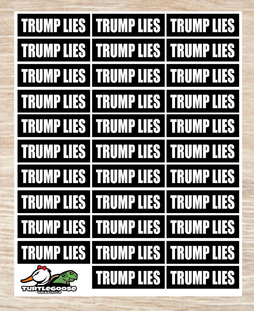 Trump Lies Sticker Sheet, Vinyl Decals - 32 Stickers - Etsy