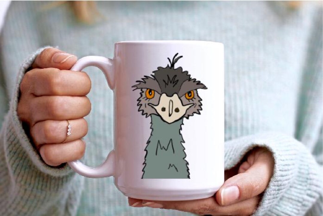 Emu 15 Oz Mug, Funny, Cute - Etsy