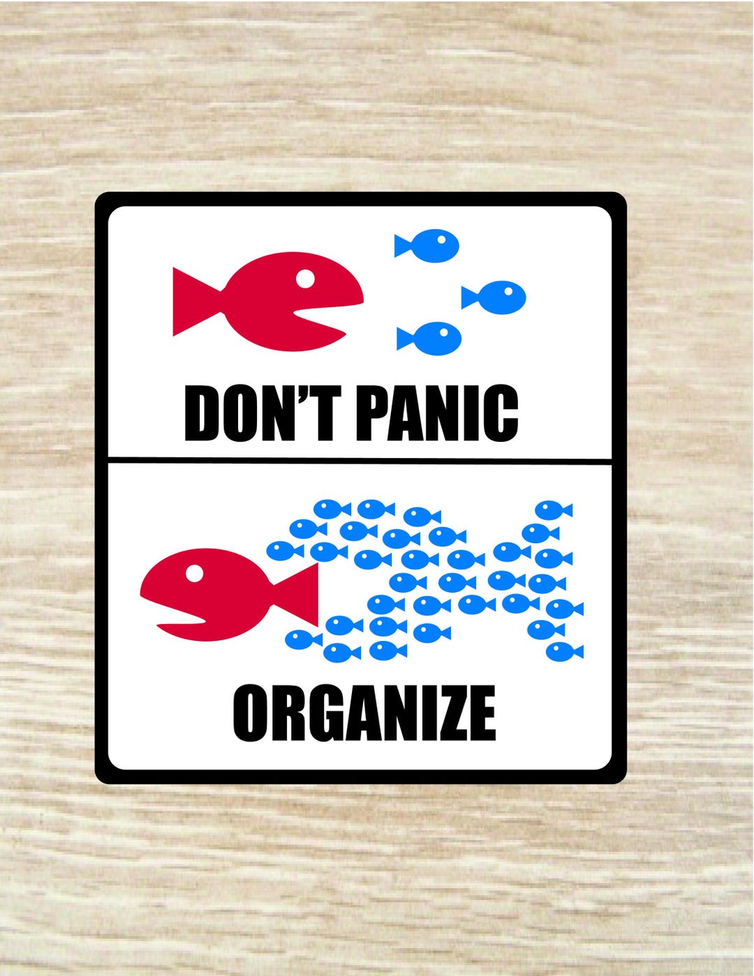 Don’t Panic Organize Fish Magnet - Etsy