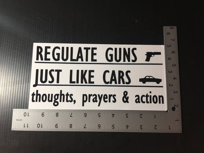 Regulate Guns Just Like Cars Bumper Sticker Vinyl Decal Gun - Etsy