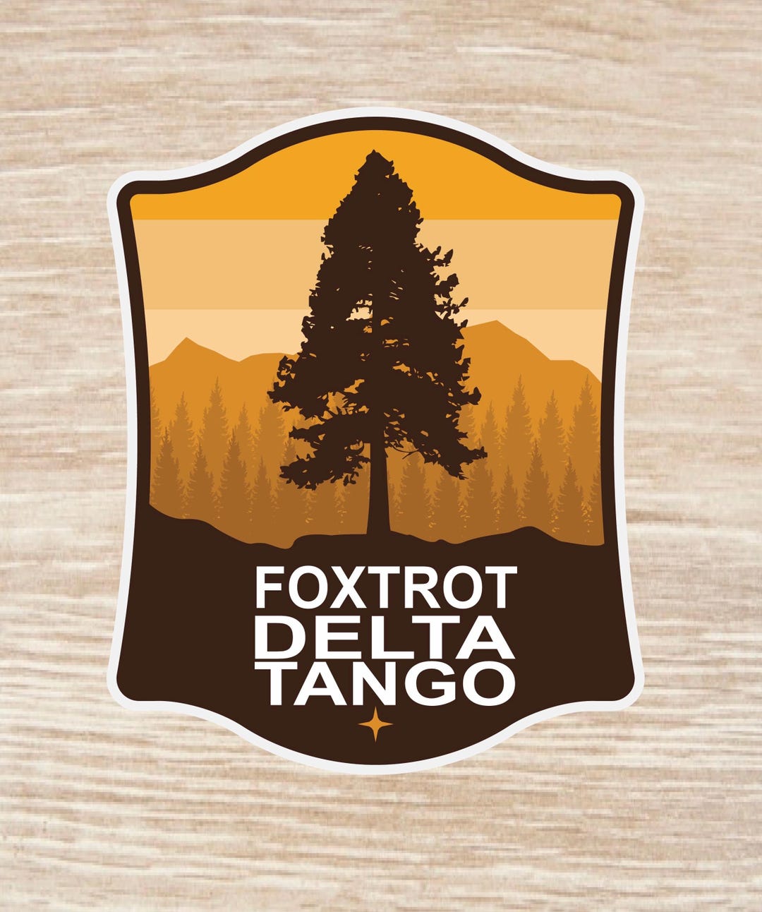 Foxtrot Delta Tango National Forests Sticker Sheet, Waterproof Vinyl ...